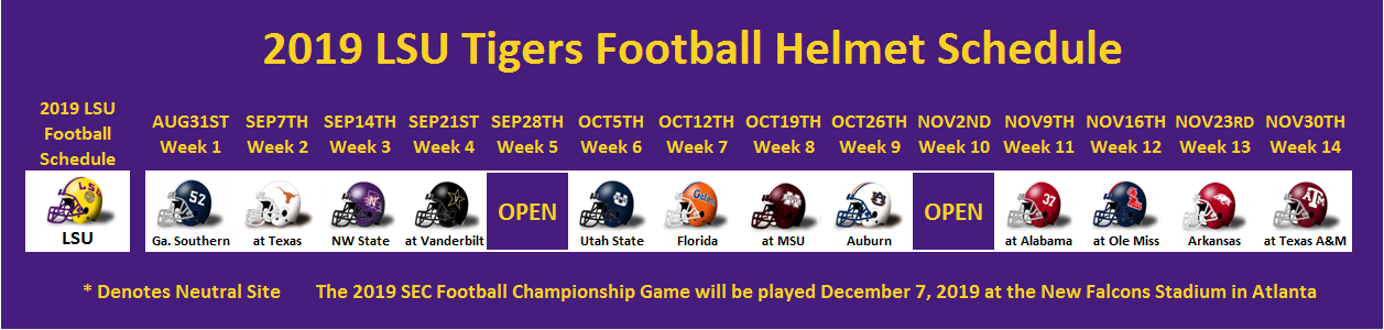 2019-LSU-Football-Helmet-Schedule - SEC12.com - SEC Football